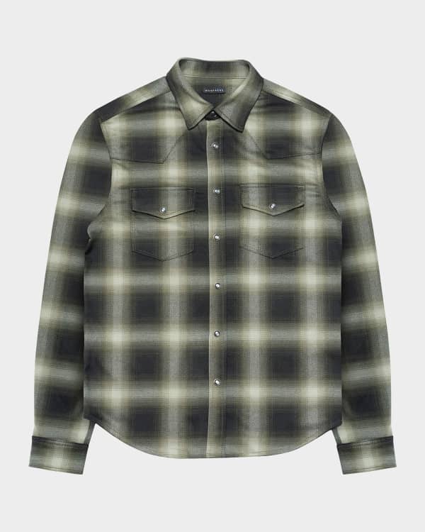 PRPS Men's Plaid Flannel Button-Down Shirt | Neiman Marcus