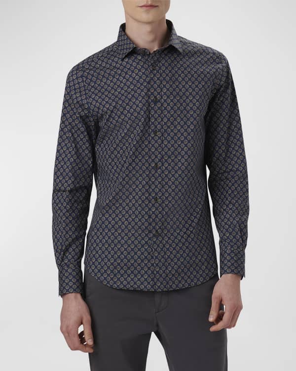 Bugatchi Men's Cotton-Stretch Sport Shirt | Neiman Marcus