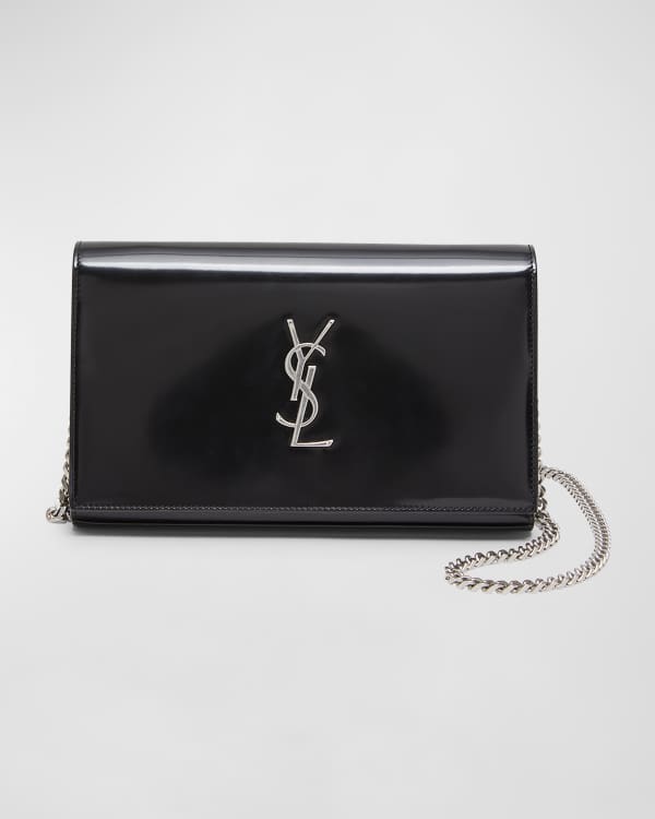 Saint Laurent Kate YSL Python-Embossed Wallet on Chain | Neiman Marcus