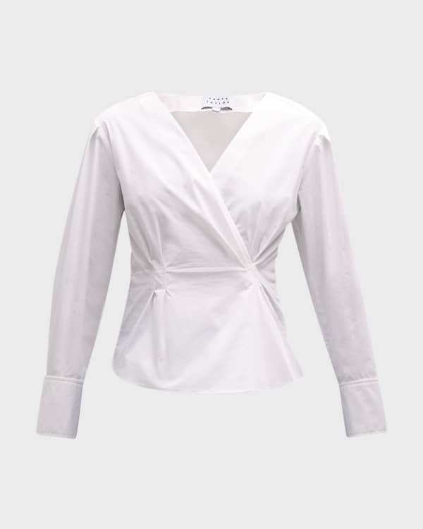Lug Von Siga Arya Long-Sleeve Pleated Top | Neiman Marcus