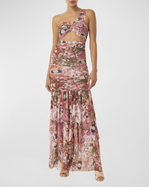 Shoshanna Off Shoulder Floral Print Maxi Dress Neiman Marcus