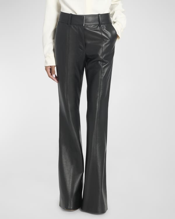 Alaia High Rise Flared Leather Pants Neiman Marcus