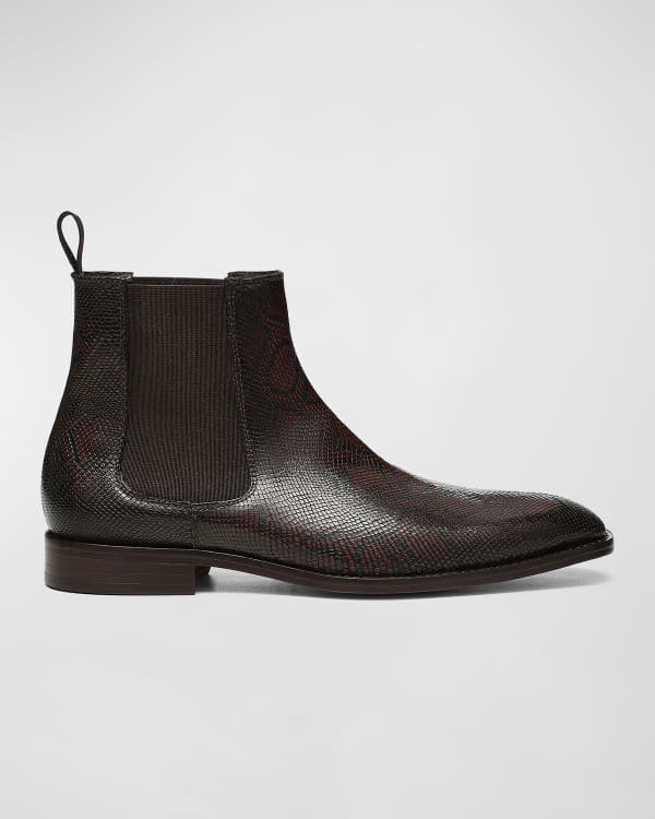 Ferragamo Men's George 2 Leather Chelsea Boots | Neiman Marcus