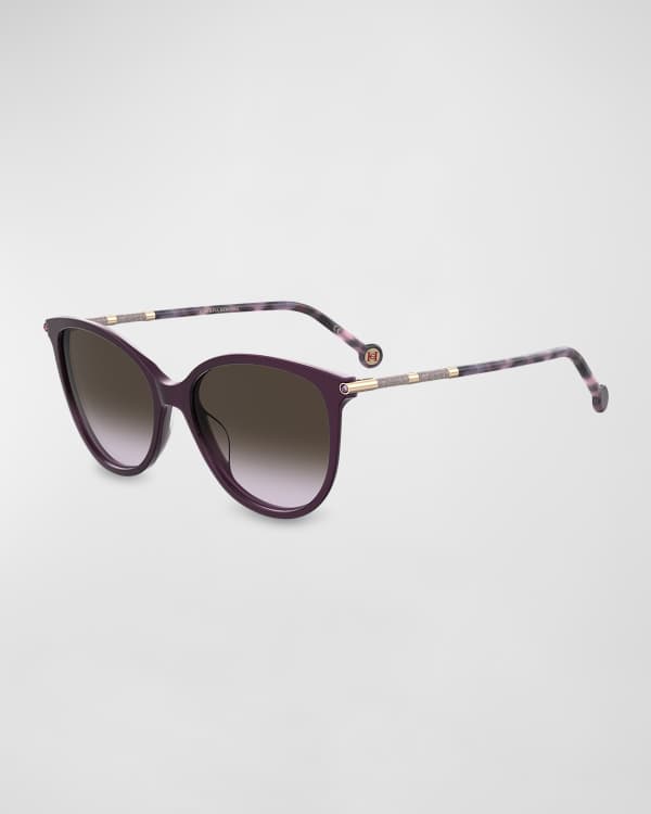 Jimmy Choo Rua/G Pearly Acetate Cat-Eye Sunglasses | Neiman Marcus