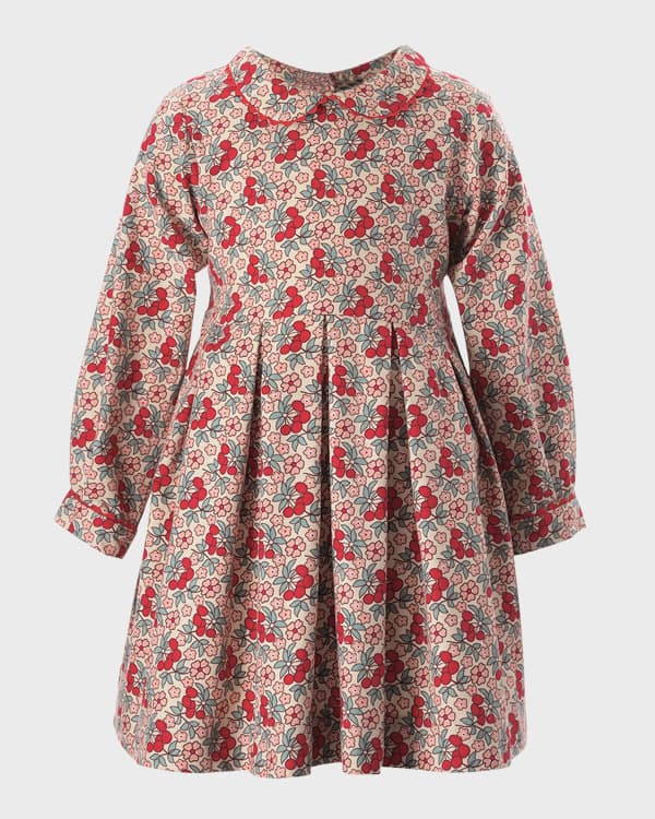 Rachel Riley Girl's Hibiscus Button-Front Dress, Size 2-10 | Neiman Marcus