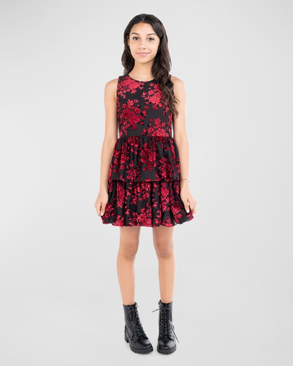 Hannah Banana Girl's Smocked Embroidered & Crotched Dress, Size 7-14 | Neiman Marcus