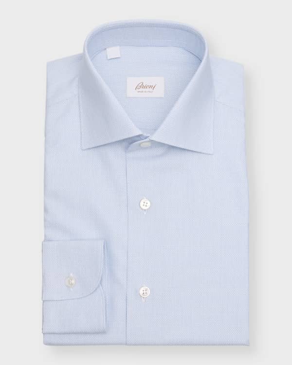 Brioni Men's French Cuff Stripe Dress Shirt | Neiman Marcus