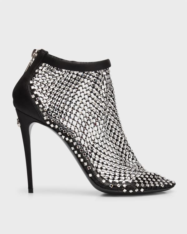 Dolce&Gabbana DG Mesh Stiletto Sock Booties | Neiman Marcus