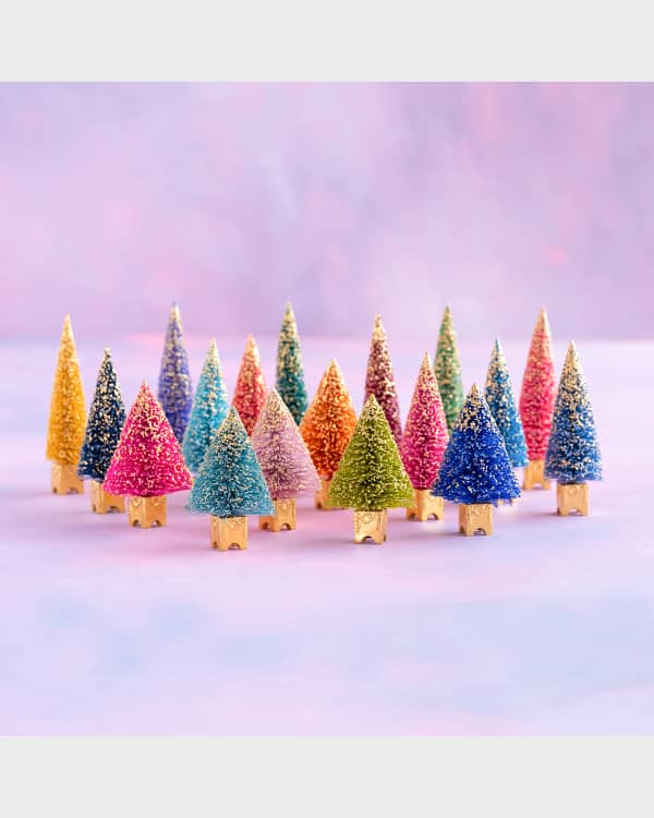 Glitterville Gilded French Forest Large Sisal Trees, Set of 14 | Neiman ...