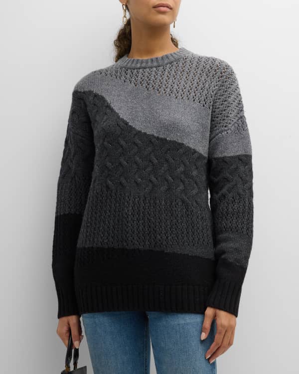 Naadam x Caroline Walls Cashmere Colorblock Sweater | Neiman Marcus