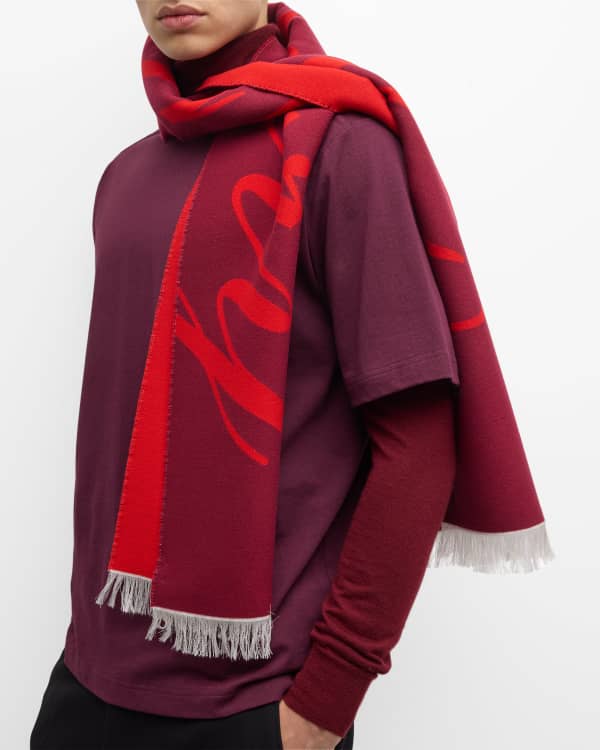 CASABLANCA Men's Airways-Logo Square Silk Scarf | Neiman Marcus