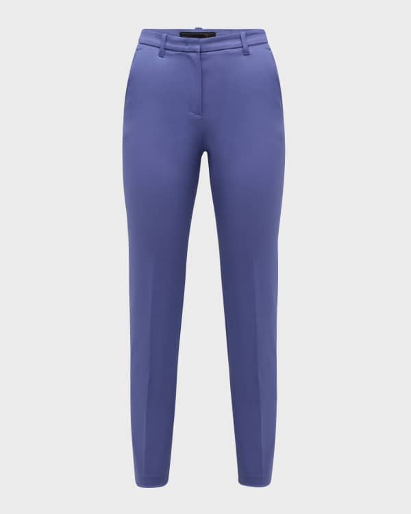 Emporio Armani High-Rise Straight-Leg Trousers | Neiman Marcus