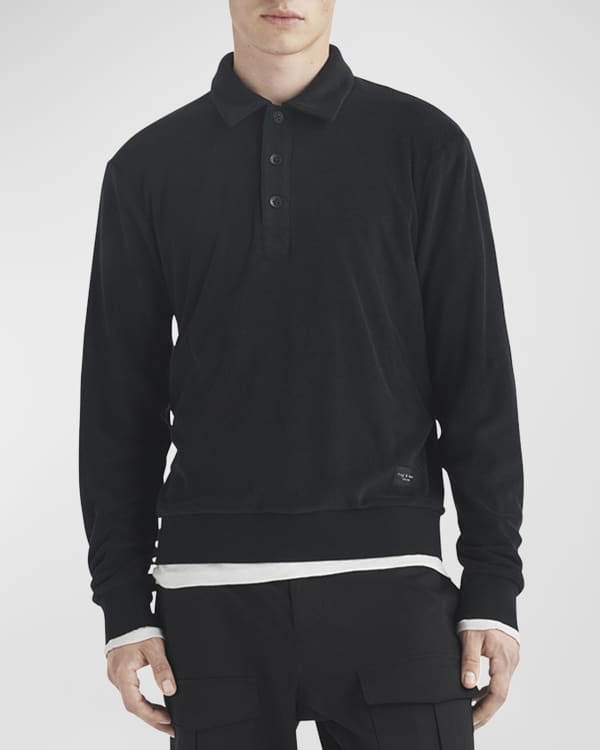 Rag & Bone Men's Solid Loopback Polo Shirt | Neiman Marcus