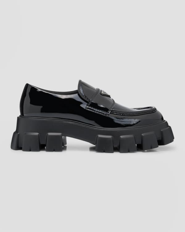 Prada Men's Monolith Rois Fumato Loafers | Neiman Marcus