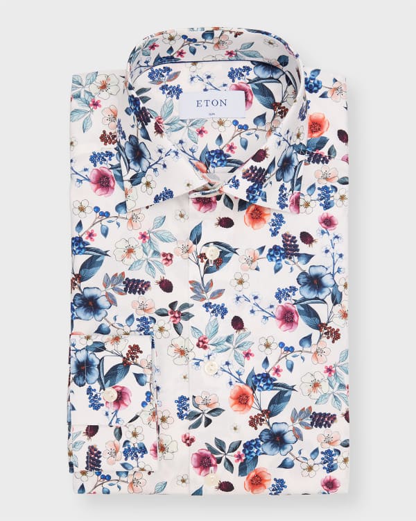 Etro Men's Floral Dress Shirt | Neiman Marcus