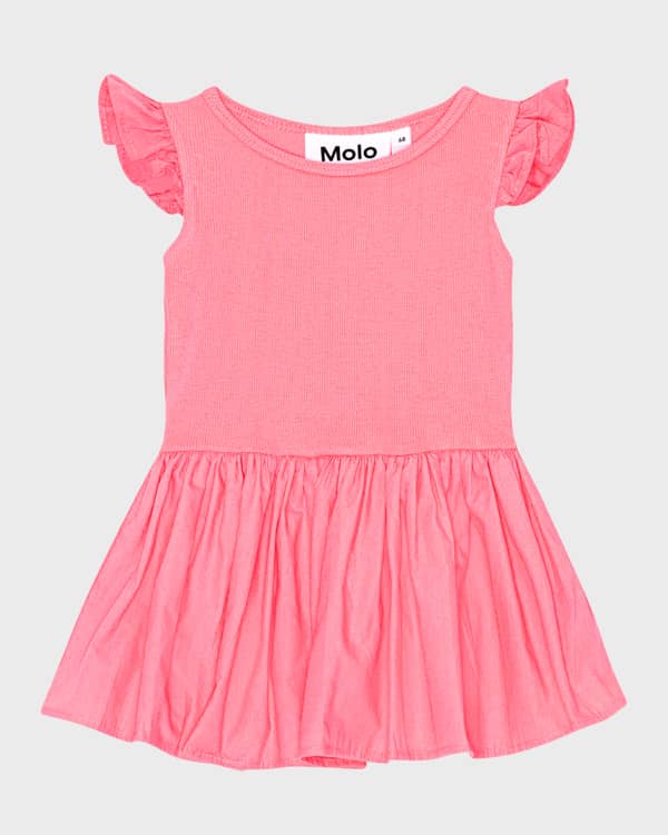 Molo Girl's Channi Combo Dress, Size 6M-2 | Neiman Marcus