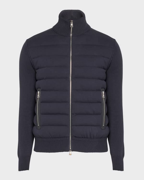Kiton Men's Quilted Full-Zip Bomber Jacket | Neiman Marcus