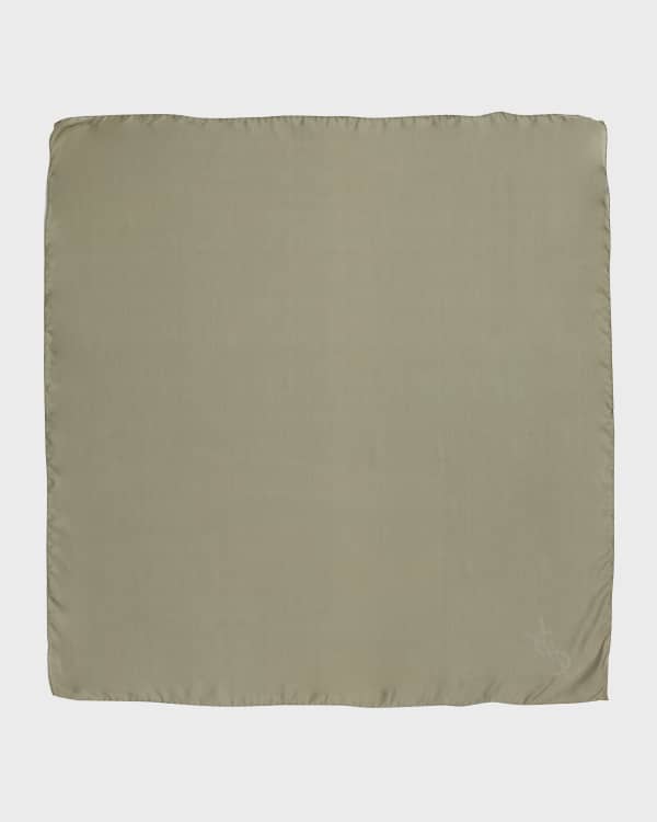 Saint Laurent YSL Optical Striped Silk Square Scarf | Neiman Marcus