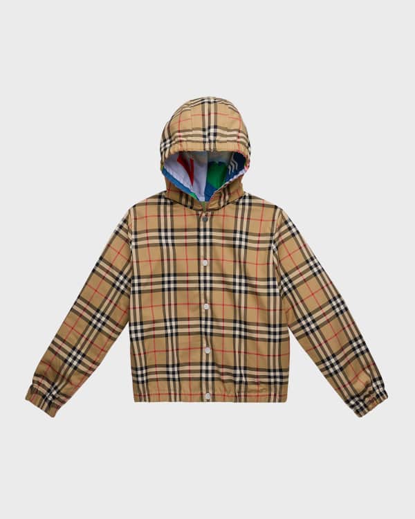 Burberry Kid's Renfred Vintage Check Quilted Jacket, Size 3-14 | Neiman ...