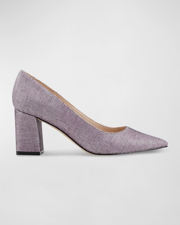 Bernardo Millie Suede Block-Heel Pumps | Neiman Marcus