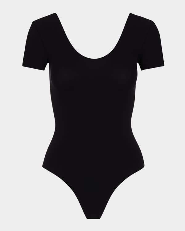 strapless illusion leotard