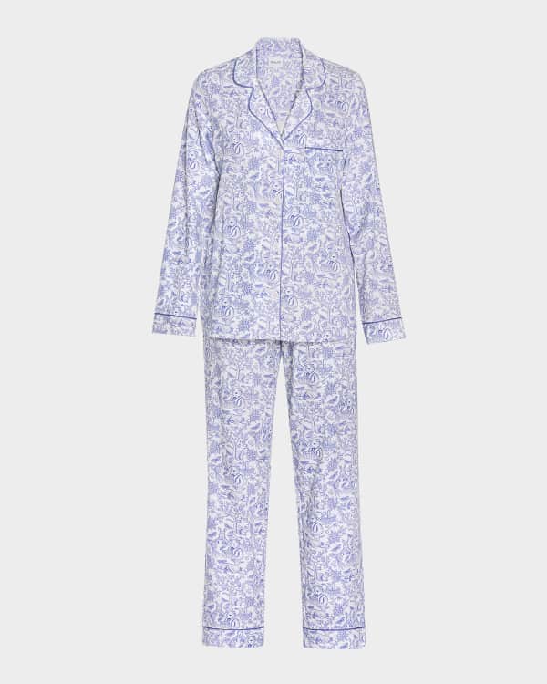 BedHead Pajamas Leopard-Print Organic Cotton Pajama Set | Neiman Marcus
