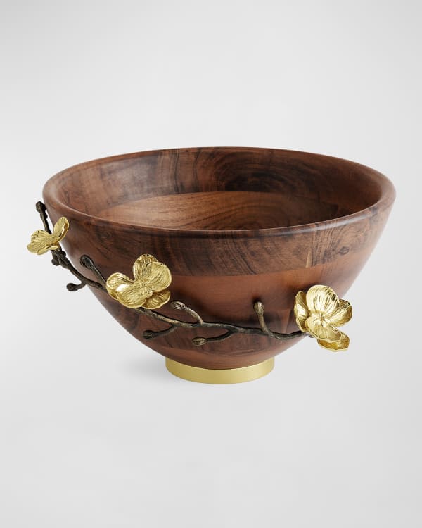 Michael Aram White Orchid Wood Salad Bowl | Neiman Marcus