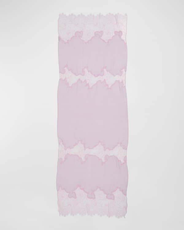 Bindya Accessories Gray Lace Cashmere & Silk Evening Wrap | Neiman Marcus