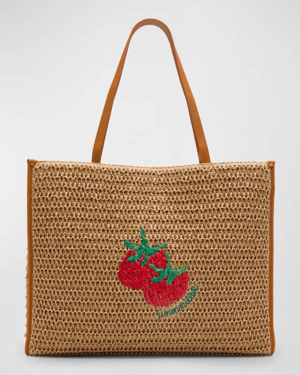 STAUD Logo Crochet Beach Tote Bag | Neiman Marcus