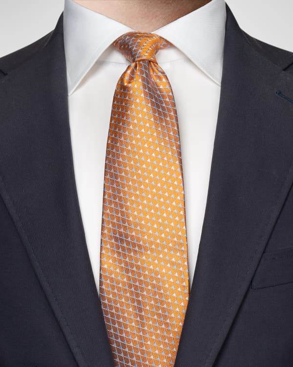 Eton Men's Herringbone Silk Wedding Tie | Neiman Marcus