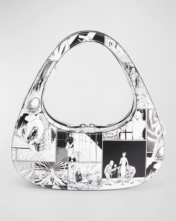 Coperni Denim Ring Pouch Top-Handle Bag | Neiman Marcus