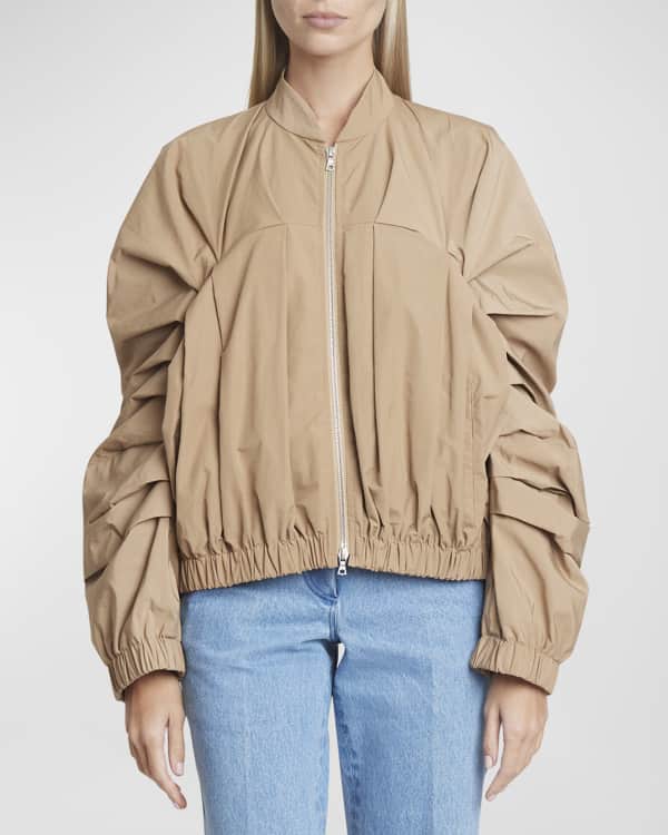 Bach Mai Sculpted Back Bomber Jacket | Neiman Marcus