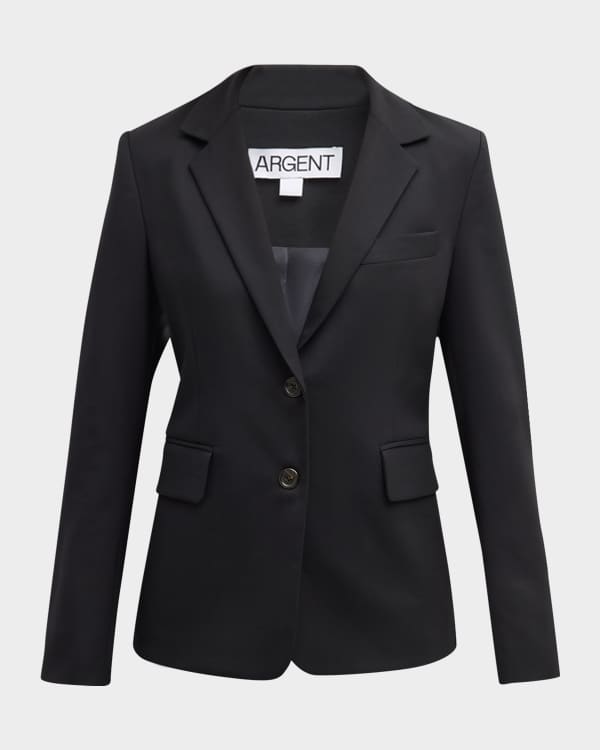 FRAME Double-Breasted Storm Flap Blazer | Neiman Marcus