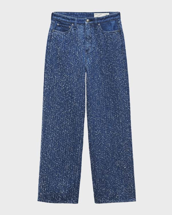 Essentiel Antwerp Djeez Overdyed Wide-Leg Denim Jeans | Neiman Marcus