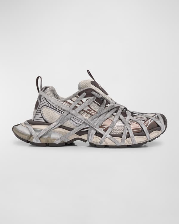 Balenciaga Men's Multicolor Mesh Runner Sneakers | Neiman Marcus