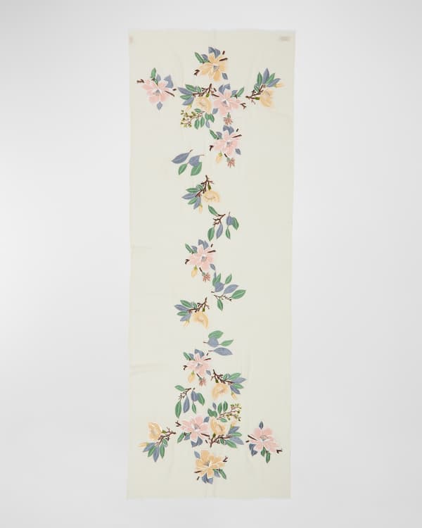 Janavi India Starburst Embellished Cashmere-Silk Scarf | Neiman Marcus