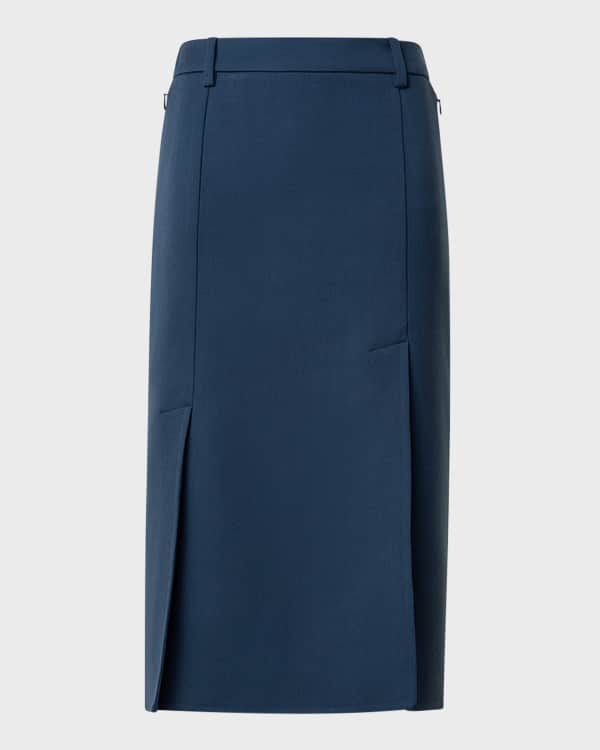 Co Wool-Cashmere Rib Maxi Pencil Skirt | Neiman Marcus
