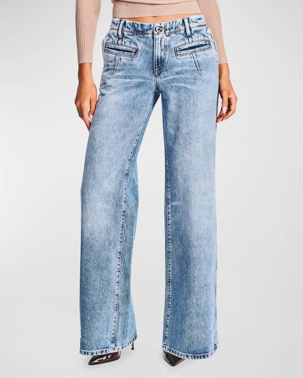 Retrofete Moore Crystal Mid-Rise Flare Denim Jeans | Neiman Marcus