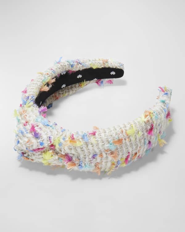 Lele Sadoughi Sequin-Embellished Knotted Velvet Headband | Neiman Marcus