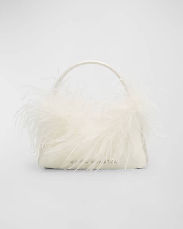 Sophia Webster Dusty Mini Faux Feather Hobo Bag | Neiman Marcus