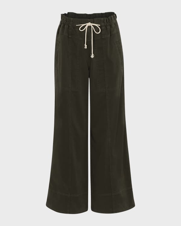 Splendid Addie Cropped Wide-Leg Cotton Pants | Neiman Marcus