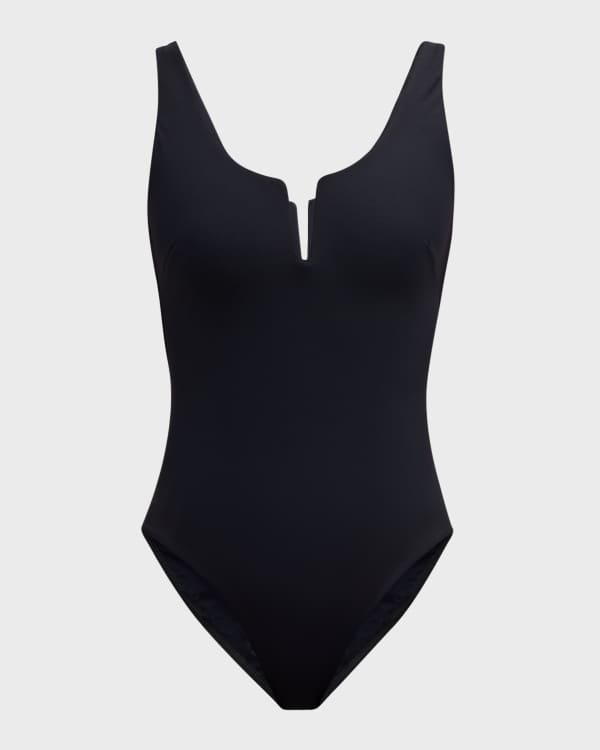 Norma Kamali Marissa Scoop-Neck One-Piece Swimsuit | Neiman Marcus