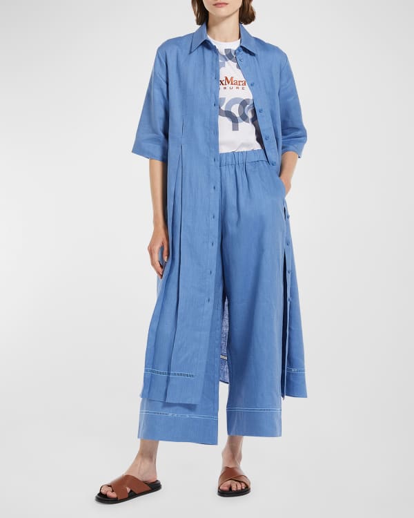 Polo Ralph Lauren Tiered Cotton Midi Shirtdress | Neiman Marcus