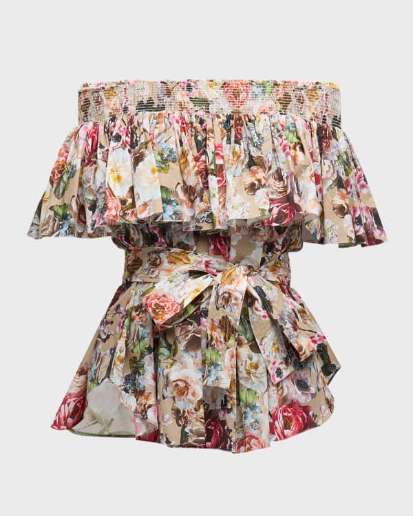 Carolina Herrera Bow Off The Shoulder Top Neiman Marcus