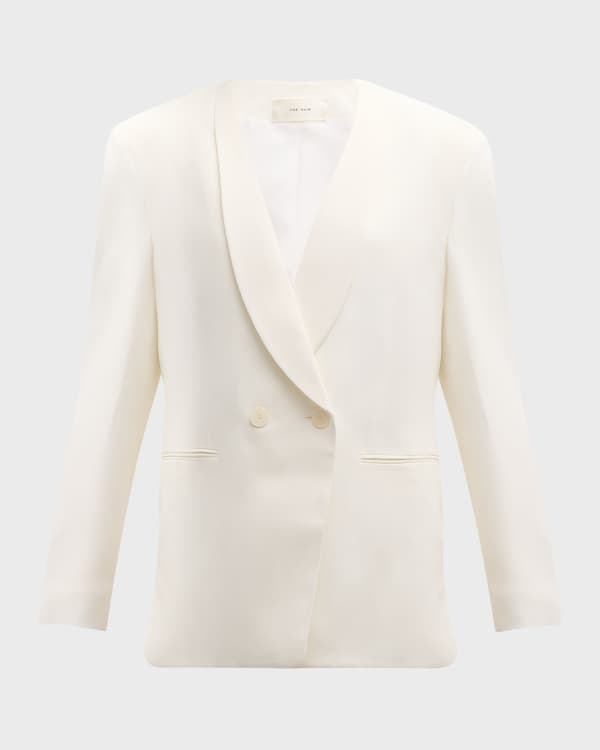 THE ROW Cosima Double-Breasted Blazer Jacket | Neiman Marcus