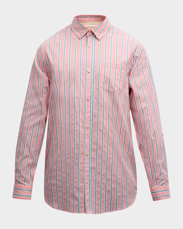 Scotch & Soda Men's Gradient Check Flannel Sport Shirt | Neiman Marcus