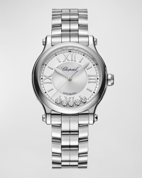 Chopard Happy Sport 30mm 18K Rose Gold & Steel Diamond Bezel Watch ...