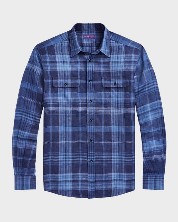 PRPS Men's Plaid Flannel Button-Down Shirt | Neiman Marcus