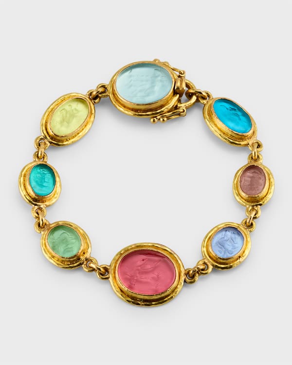 Elizabeth Locke 19K Malachite Bead Bracelet | Neiman Marcus