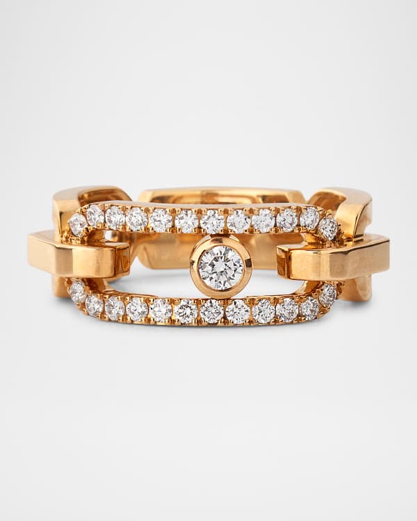 Messika Move Uno 18K White Gold Diamond Pavé Ring | Neiman Marcus